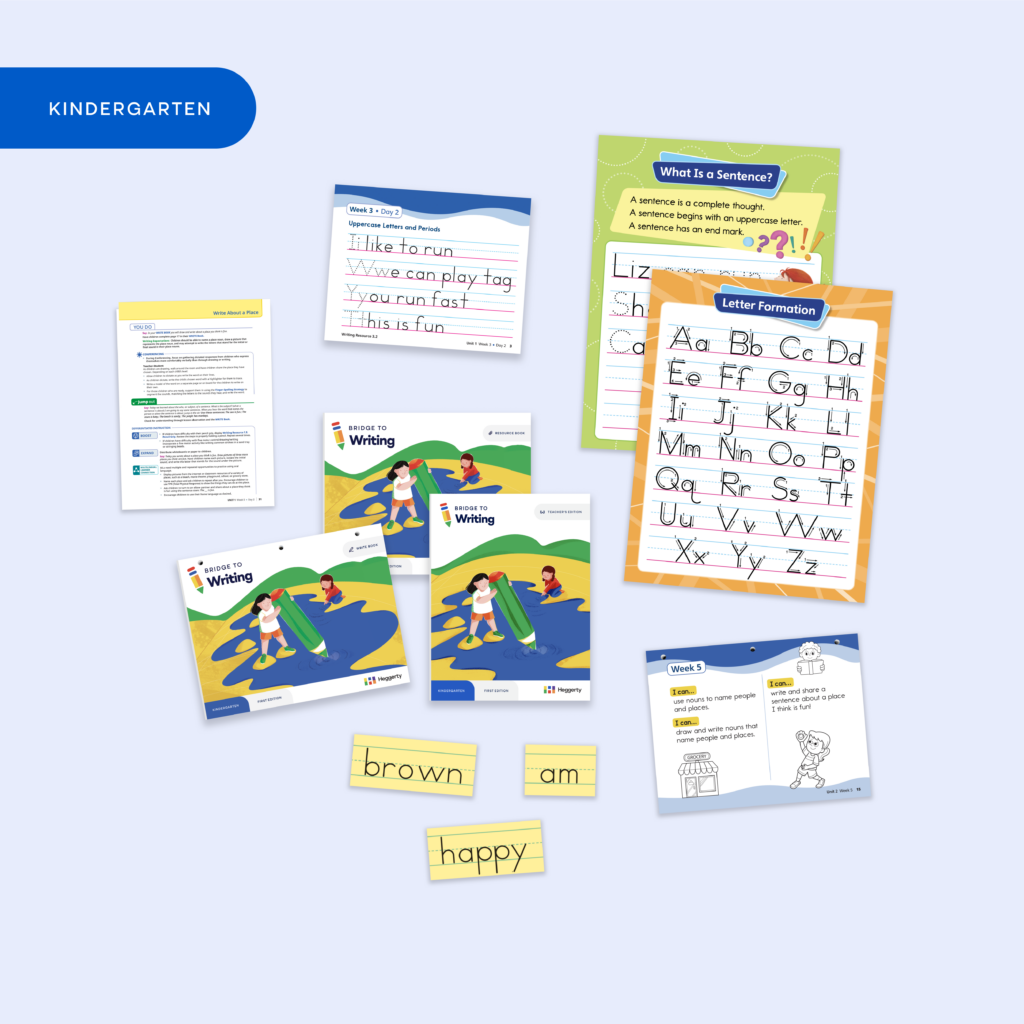 Bridge To Writing for Kindergarten, Classroom Kit | Heggerty